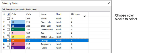 Select by color | Better Wilcom Docs Site